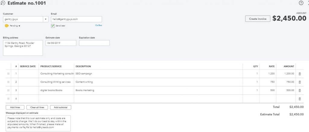 How to Write an Estimate - Online Invoicing